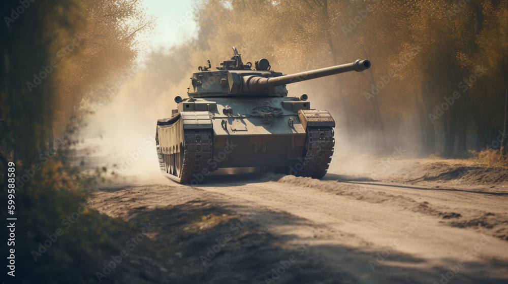 Driving a tank Generative AI Stock Illustration | Adobe Stock
