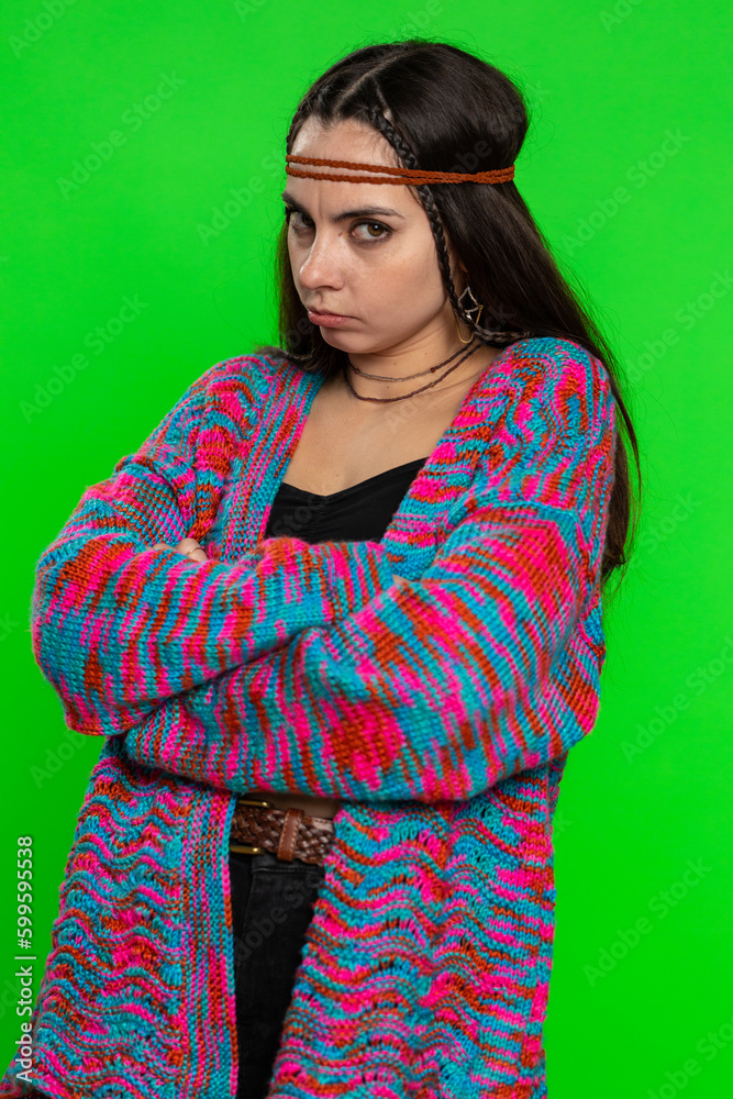 Offended sad nervous woman having misunderstanding, frustrated after ...