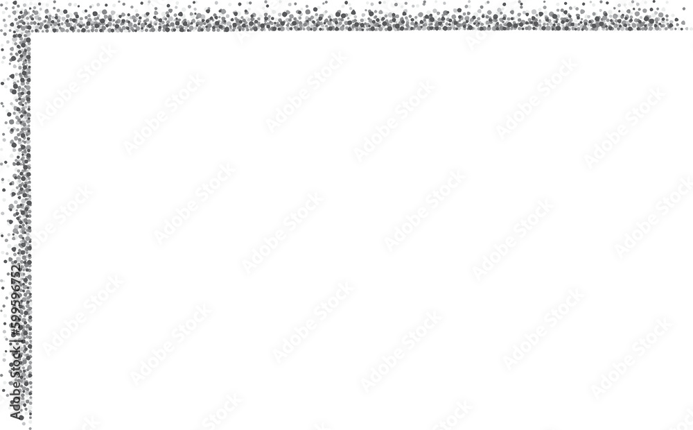 Stockillustratie L-shaped border with small fading dots, gray. An L ...