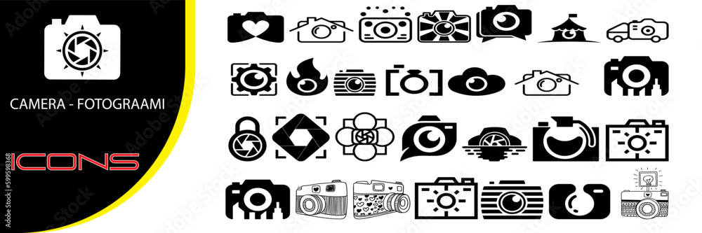 set of camera icons. photo camera with a flat design. collection of ...