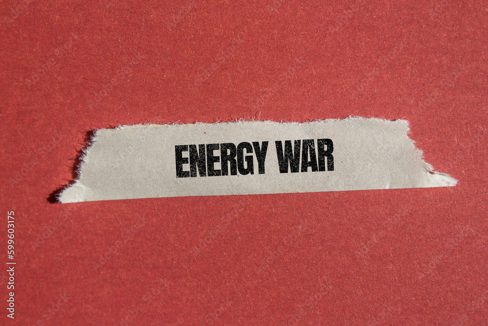 Energy War symbol. Torn paper background with Energy War text on it ...