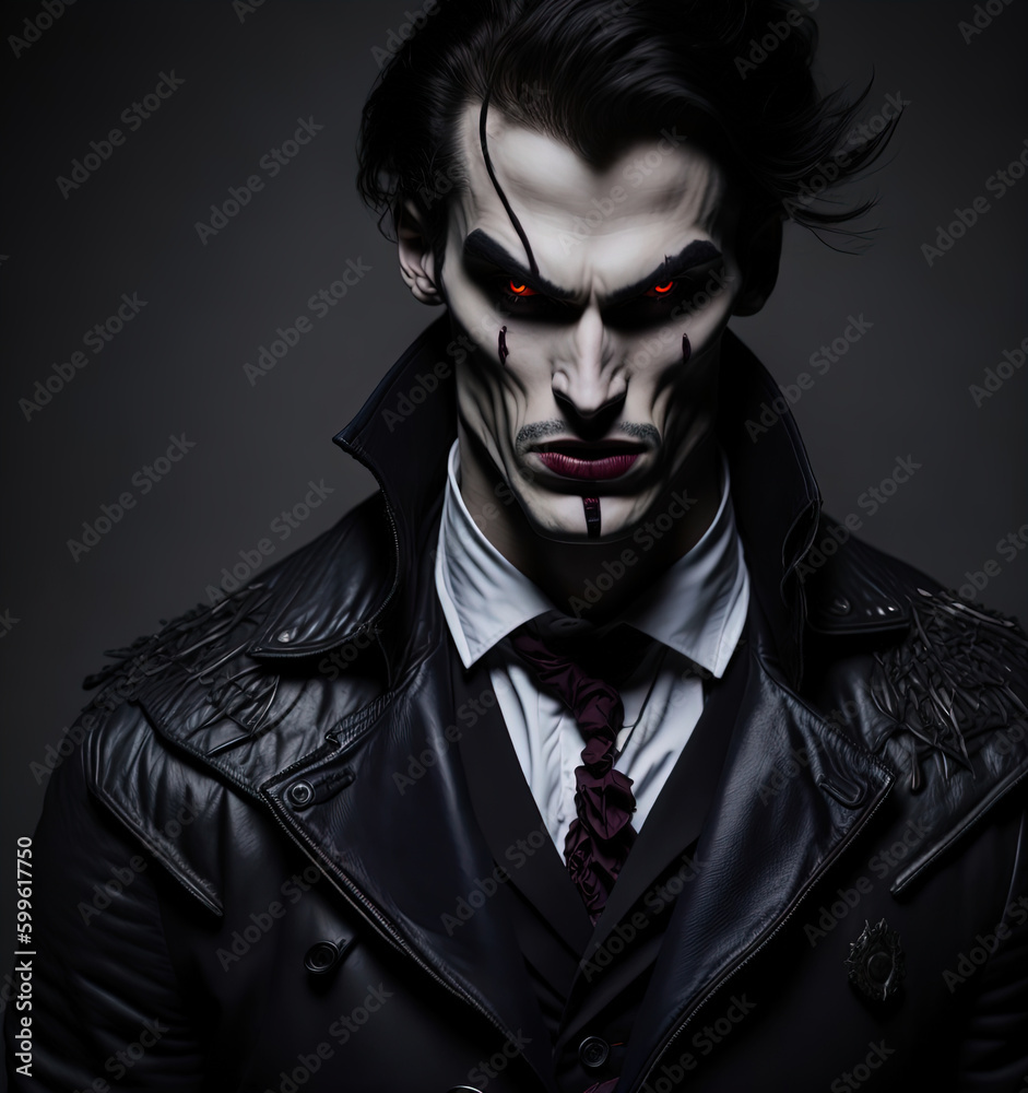 Vampire portrait Stock Illustration | Adobe Stock
