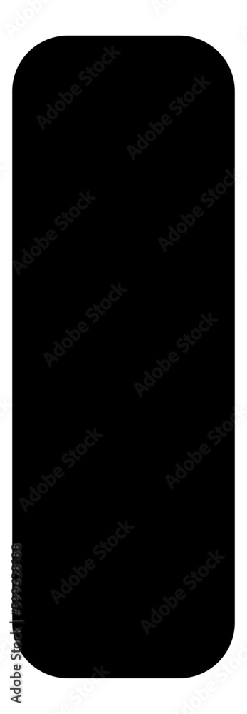 Black solid fill rounded rectangle icon Stock Vector | Adobe Stock