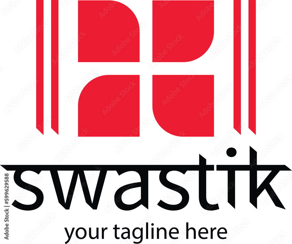 Swastika logo - traditional symbol. Template design of corporate ...