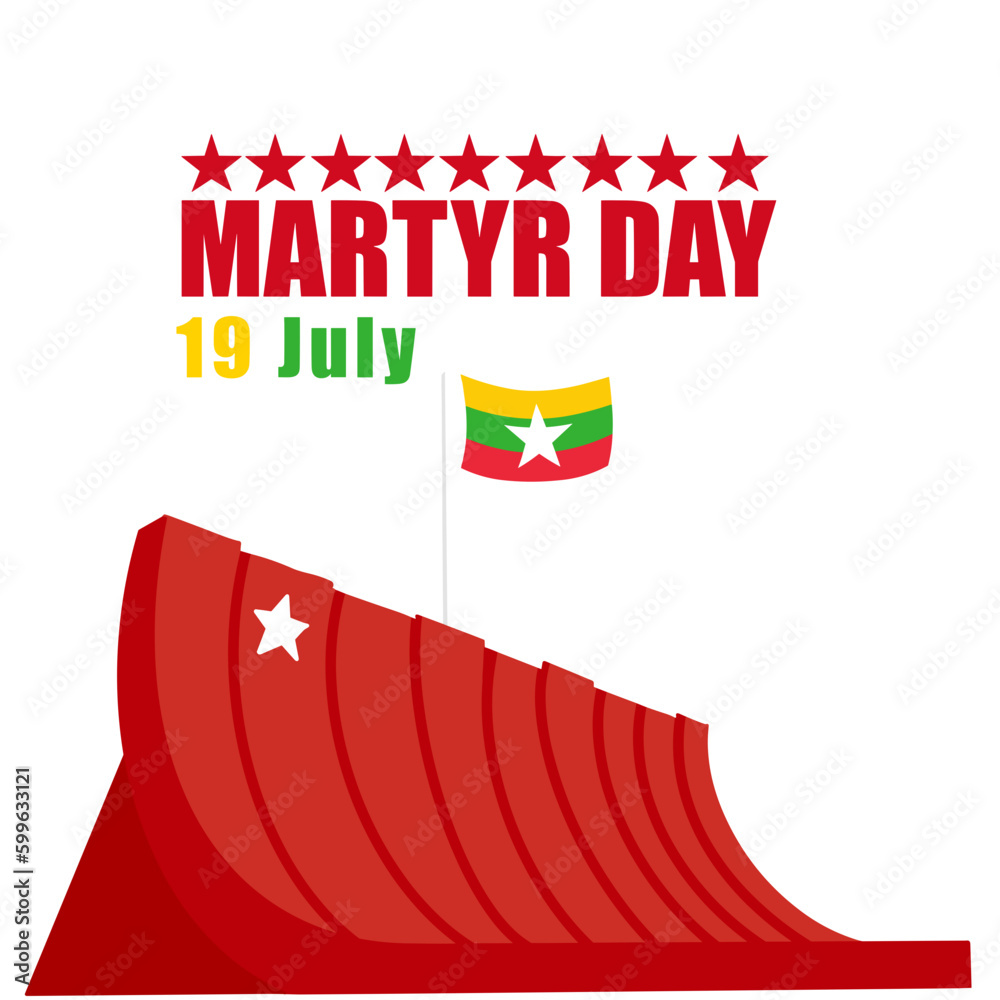 Martyr day, myanmar Stock Vector | Adobe Stock