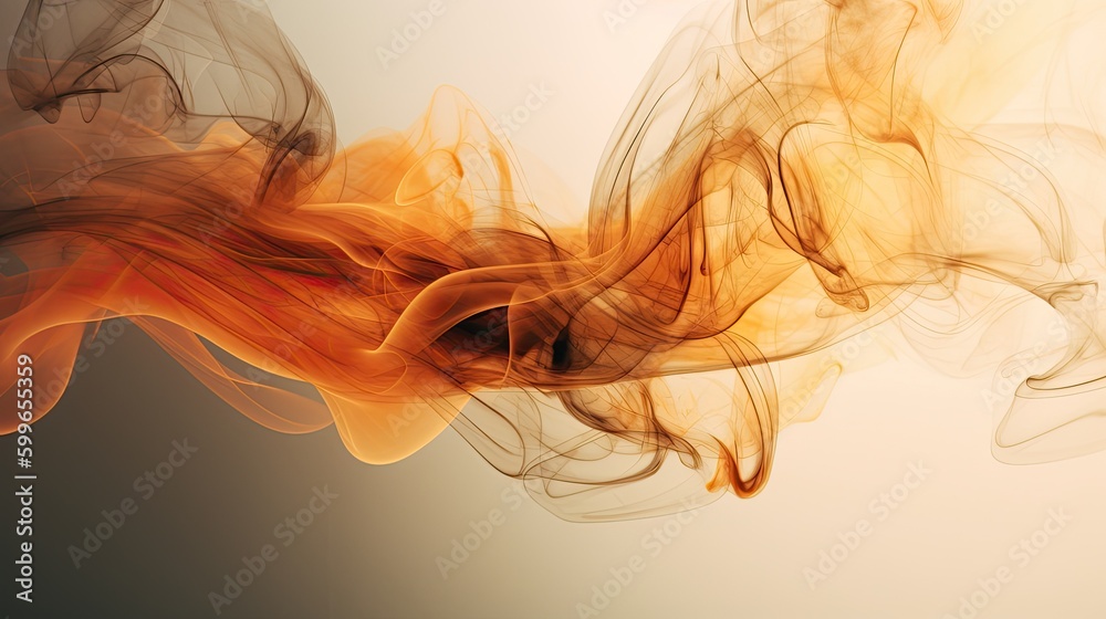 abstract colorful smoke wafting across image with solid grey background ...