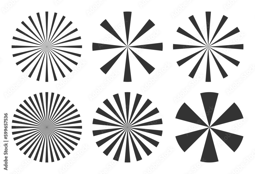circle of the sun with light in the form of a circular triangle Stock ...