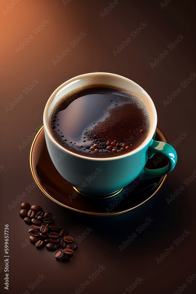 Coffee cup food and drink generative by Ai technology. Midjourney ...