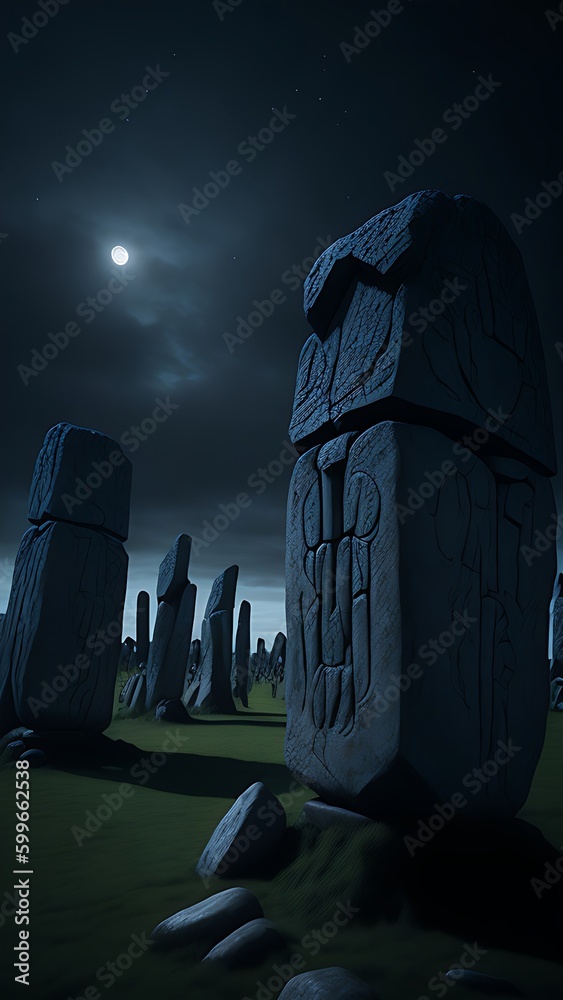 Stone henge,hyper realistic, hdr, 8k,,sharp, realistic, saturated, dark ...