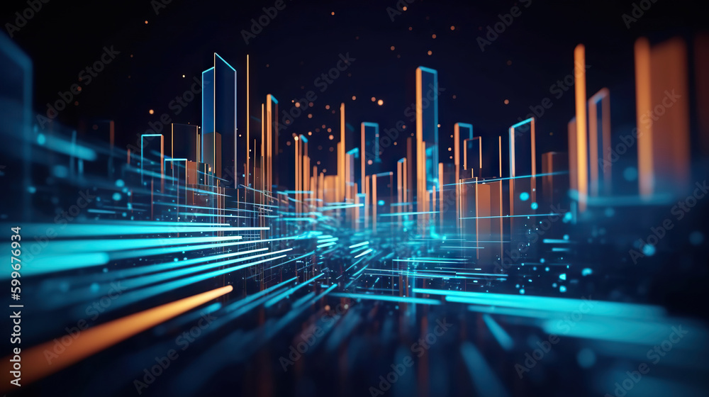 Modern digital abstract 3D background. Can be used in the description ...