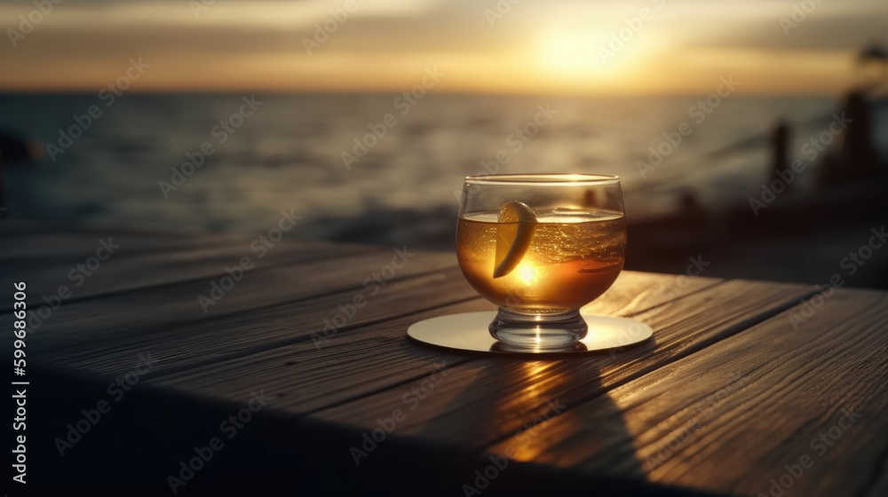 Coattail on a terrace at sunset. Summer background, wallpaper ...