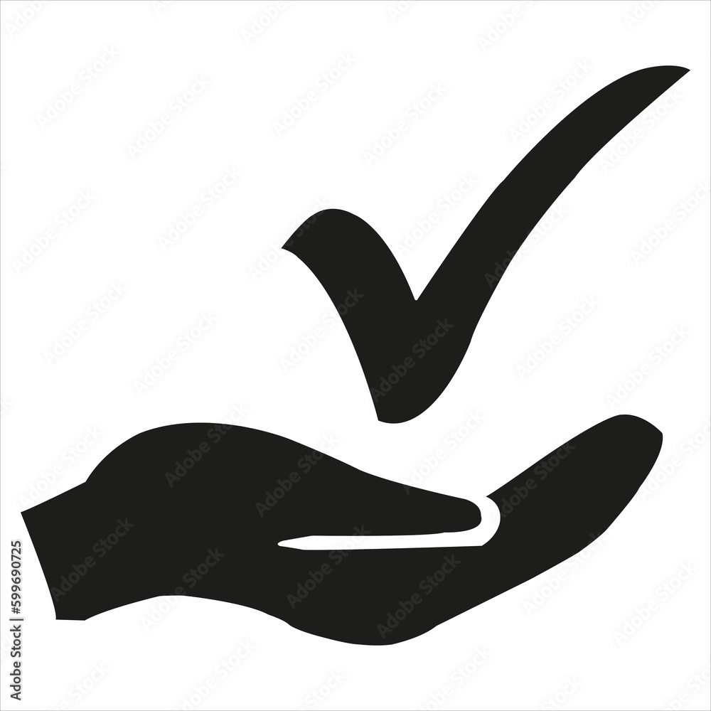 Photo & Art Print Hand Check mark logo design, Emras