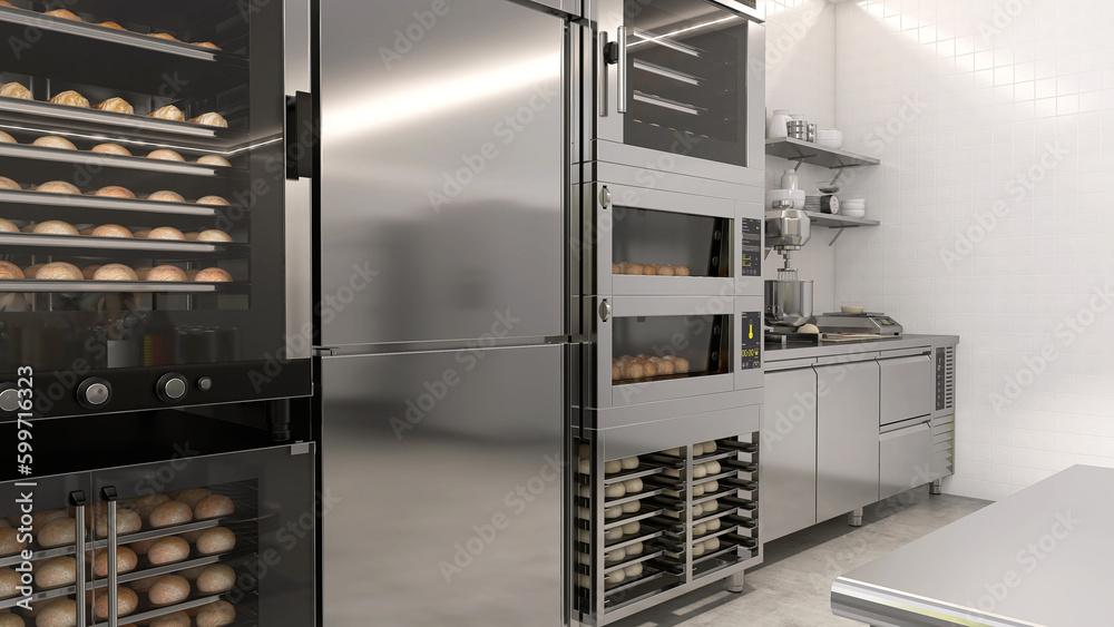 Commercial, professional stainless steel convection, deck oven baking ...