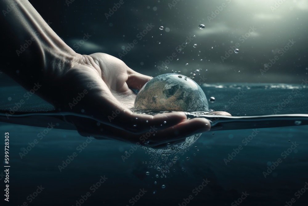 Planet earth in danger climate change concept created with generative ...