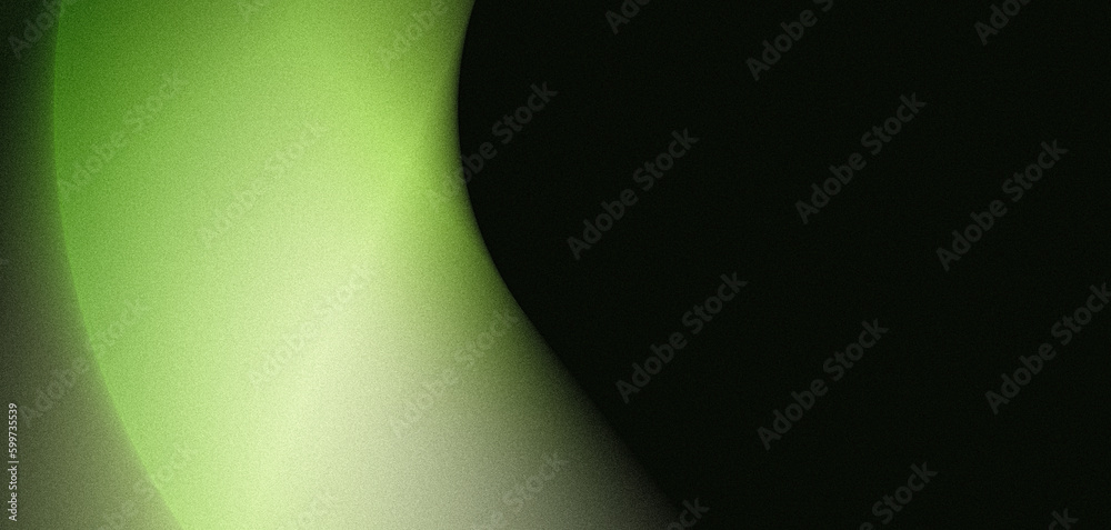 Green abstract glowing light color gradient shape background black ...