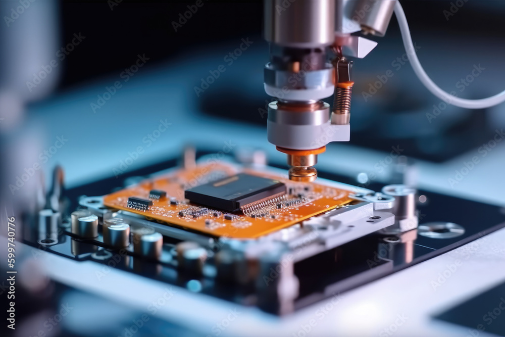 Automatic robot for print circuit board (PCB)assembly machine during ...