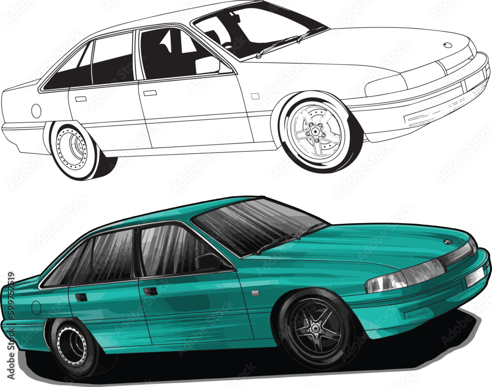 green drag race racing car isolated in white background for business ...