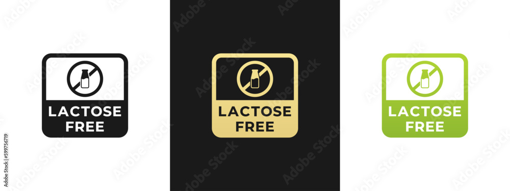 Simple Lactose free label or Lactose free symbol vector isolated in ...