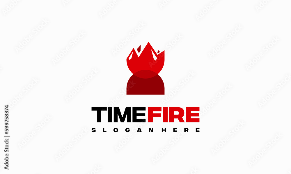 Fire Watch Logo designs concept vector, Stopwatch with fire symbol logo ...