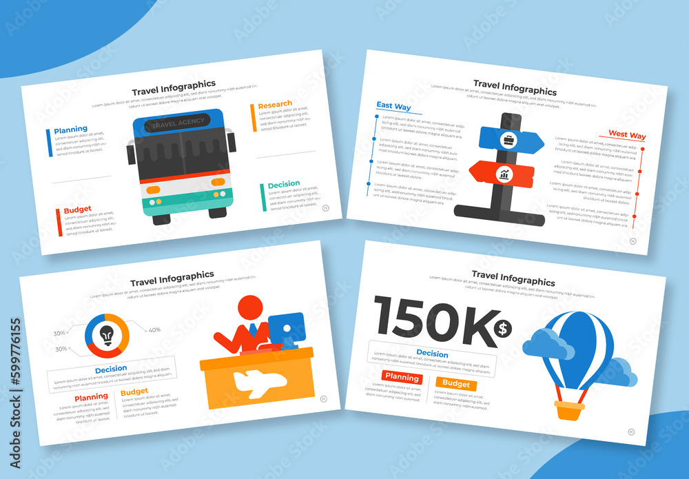 Travel Infographic Presentation Template Stock Template | Adobe Stock