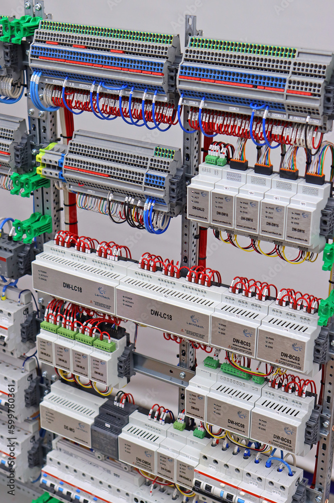 Electric switchboard on the Larnitech automation and ABB circuit ...