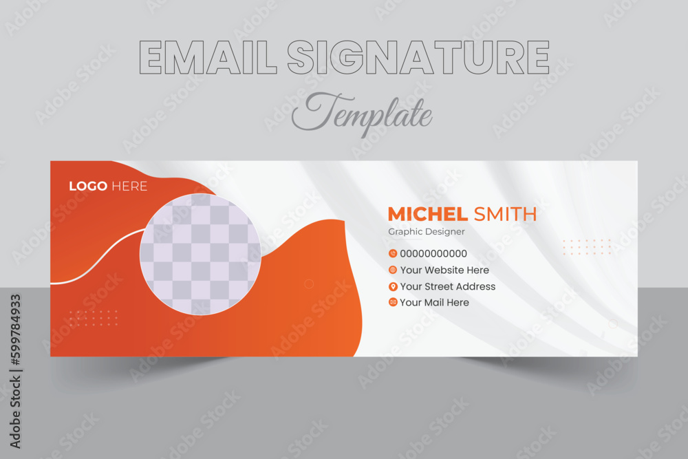 Vetor de Corporate Email signature template or email footer and ...