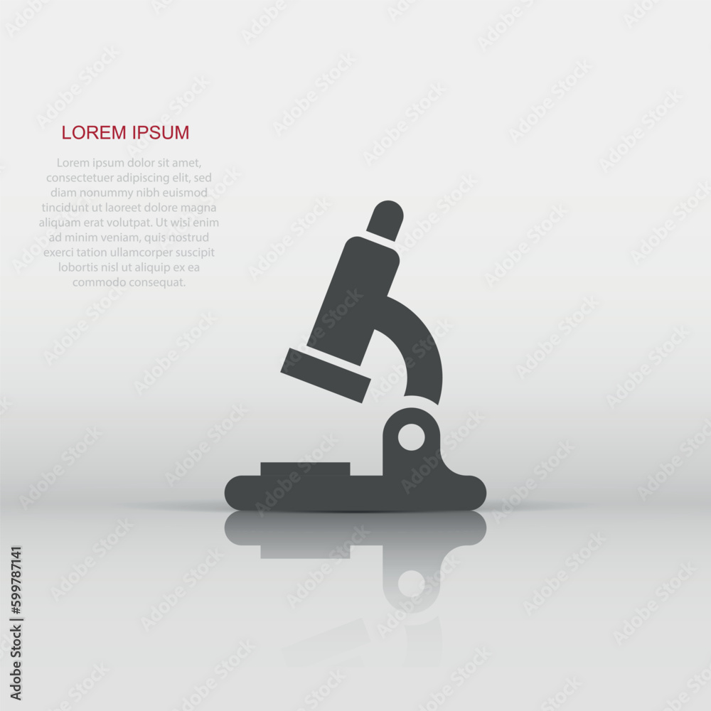Microscope lab icon. Vector illustration. Business concept microscope ...