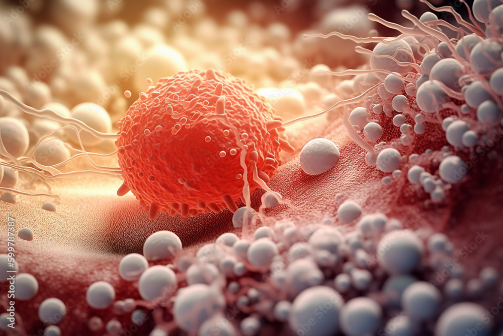 a neutrophil, a type of white blood cell, engulfing bacteria ...