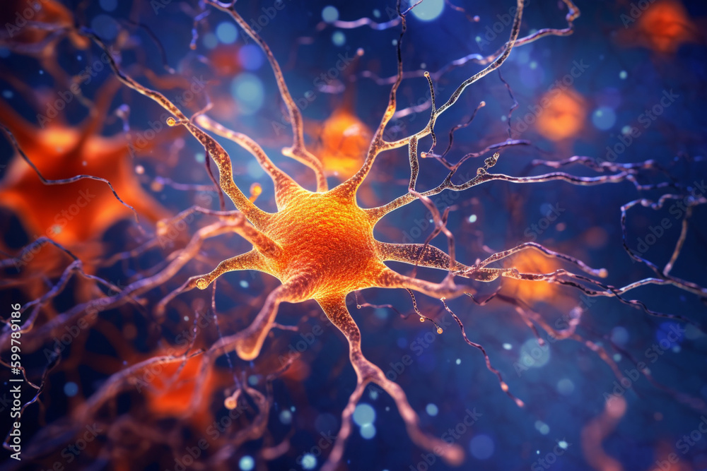 A microscopic image of synapses in the brain, showing the tiny gaps ...