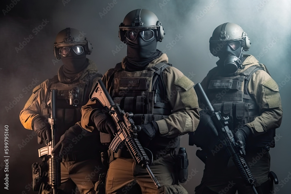 Special forces soldier police swat team member created with Generative ...