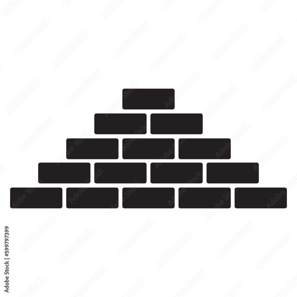 brick icon Stock Vector | Adobe Stock