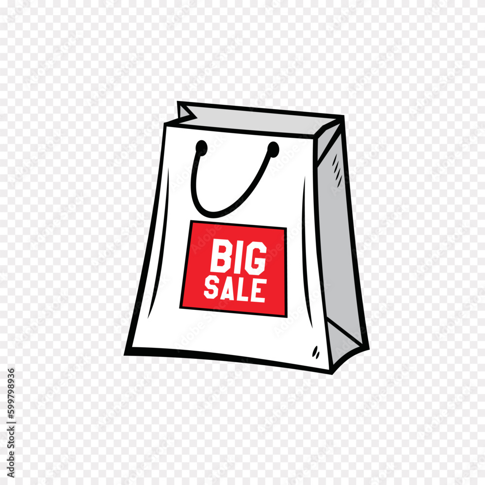 Paper bag with handles. Packaging template mock up. Delivery service ...