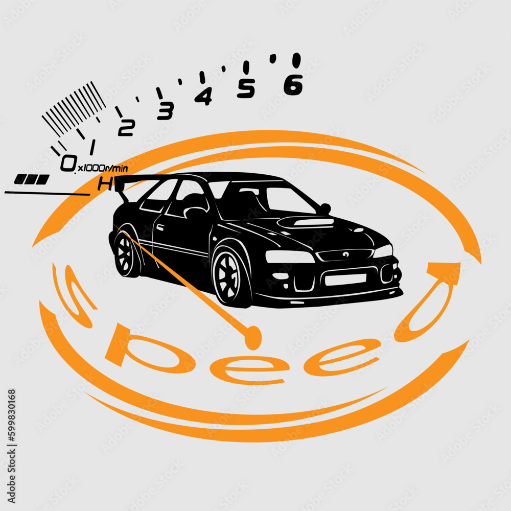 vector illustration in the form of an emblem with a silhouette of a ...