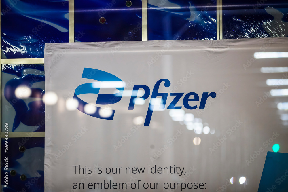 2023-05-20 New York USA Pfizer world headquarters in New York City, USA ...