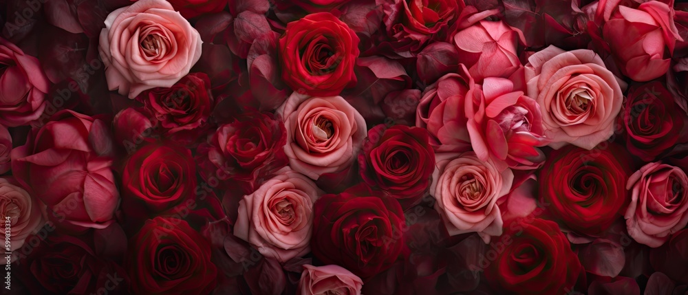 Luxury floral wallpaper texture, beautiful rich red roses. Graphic ...