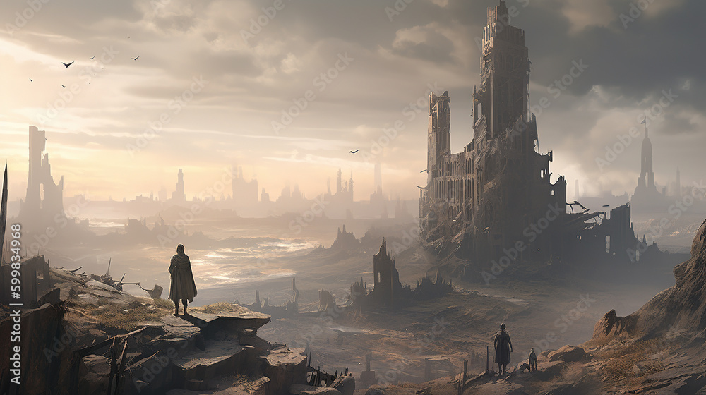 Concept art of post-apocalyptic and dystopian environment with the ...