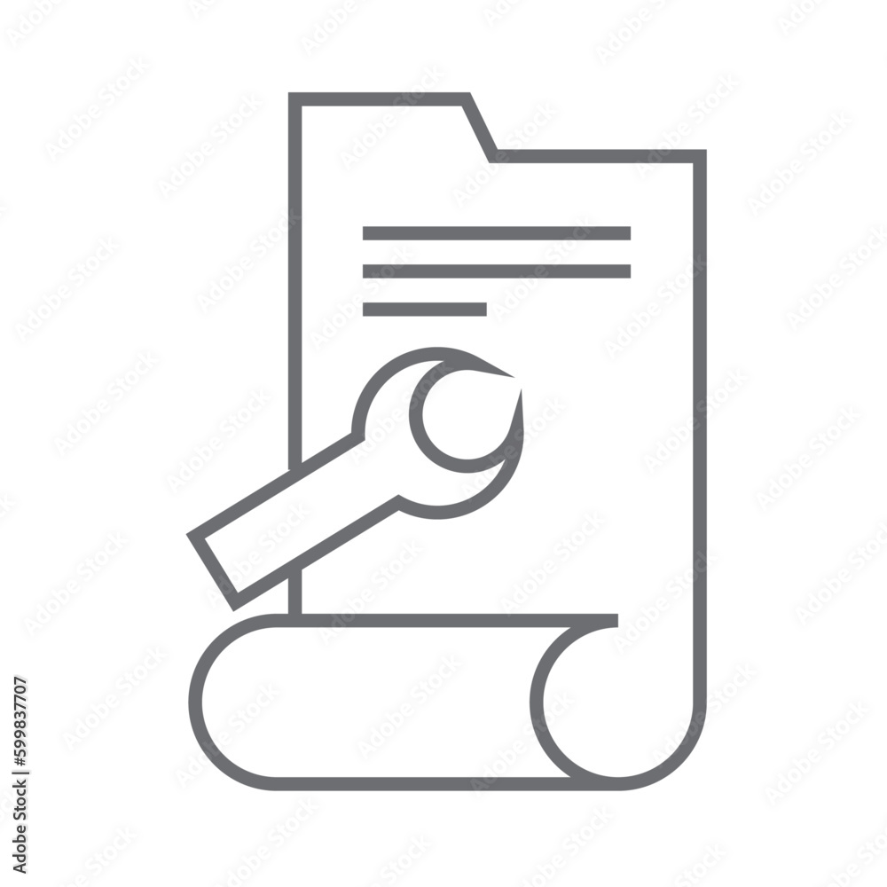 Service level agreement information technology icon with black outline ...