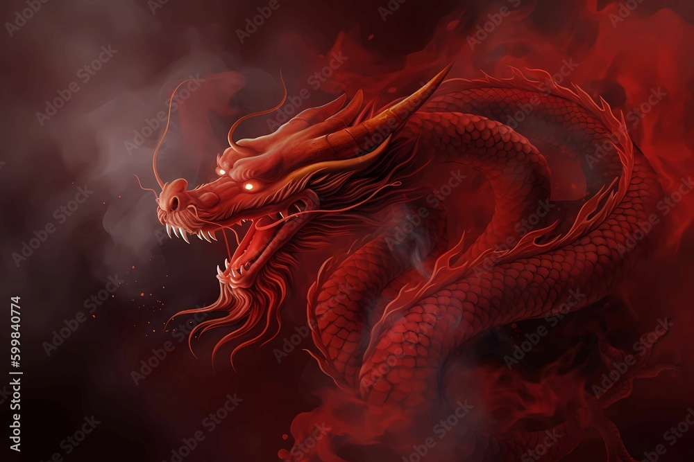 Fantasy Dragon Fire: Igniting the Realm of Chinese Mythology - Created ...