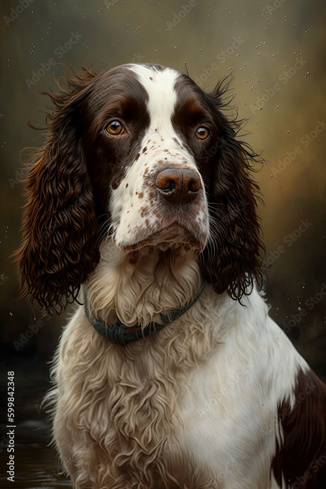 Generative AI illustration studio portrait style image of Springer ...