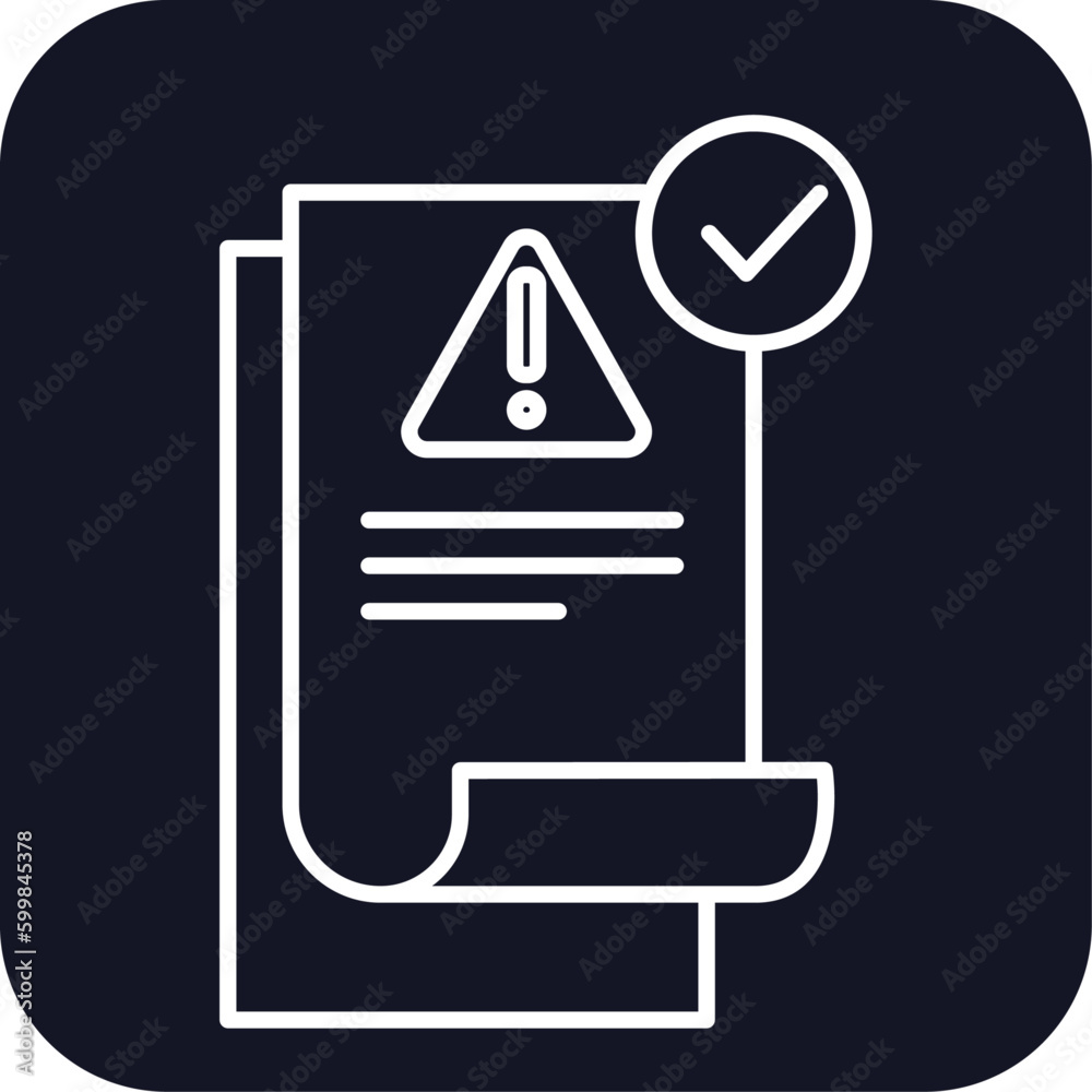Contingency crisis management icon with black filled line outline style ...
