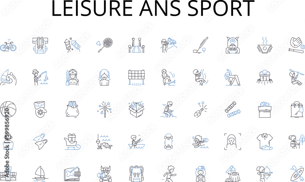 Leisure ans sport line icons collection. Car, Truck, Motorcycle ...