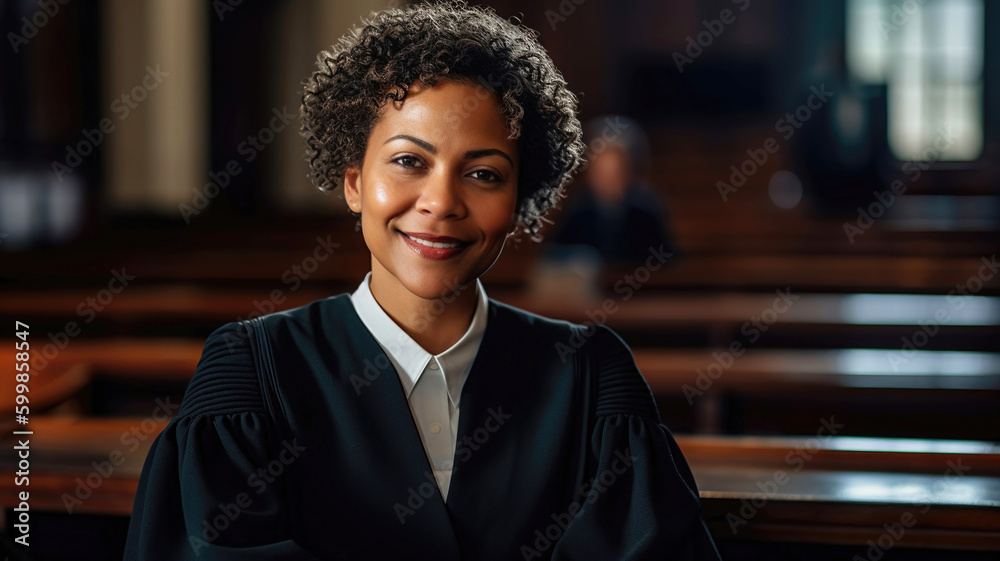 Judge in a courtroom, portrait, career woman - diversity, inclusivity ...