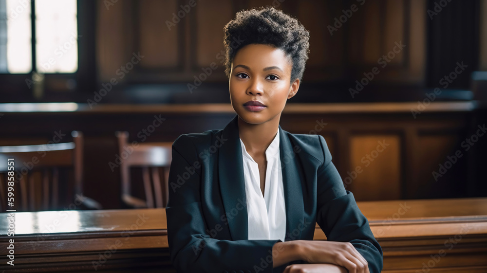 Judge in a courtroom, portrait, career woman - diversity, inclusivity ...