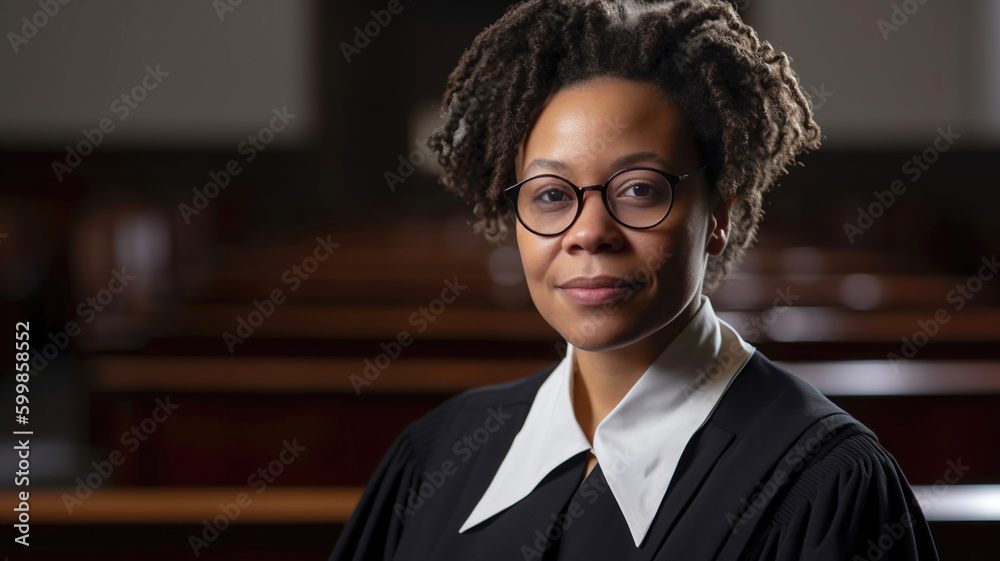 Judge in a courtroom, portrait, career woman - diversity, inclusivity ...