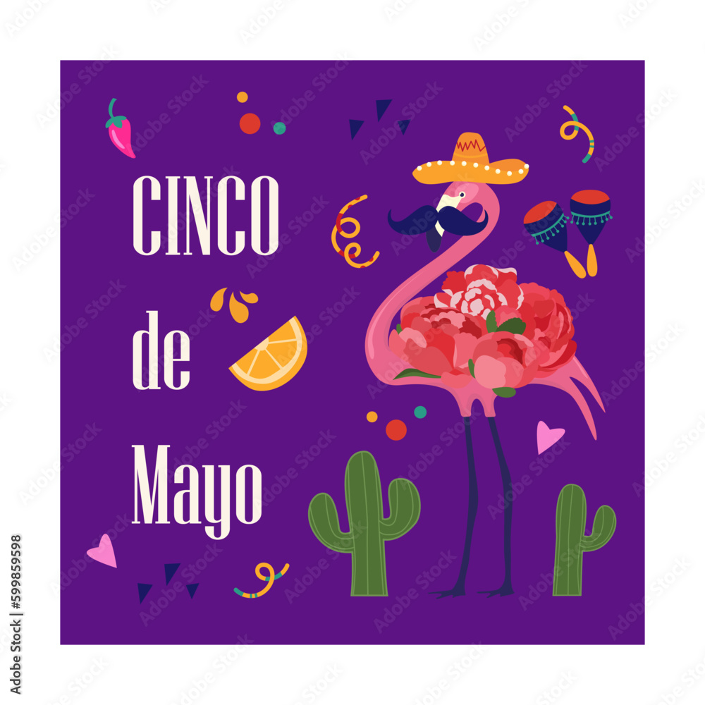 Cinco de Mayo. May 5, federal holiday in Mexico. Fiesta banner and ...