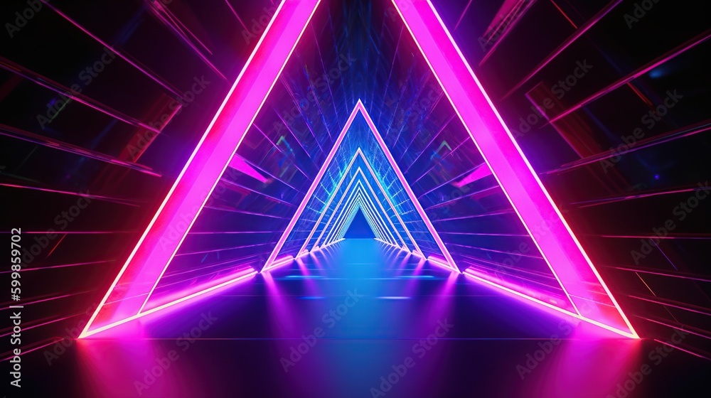 bridge at night neon effect light 4k HD wallpaper background Stock ...