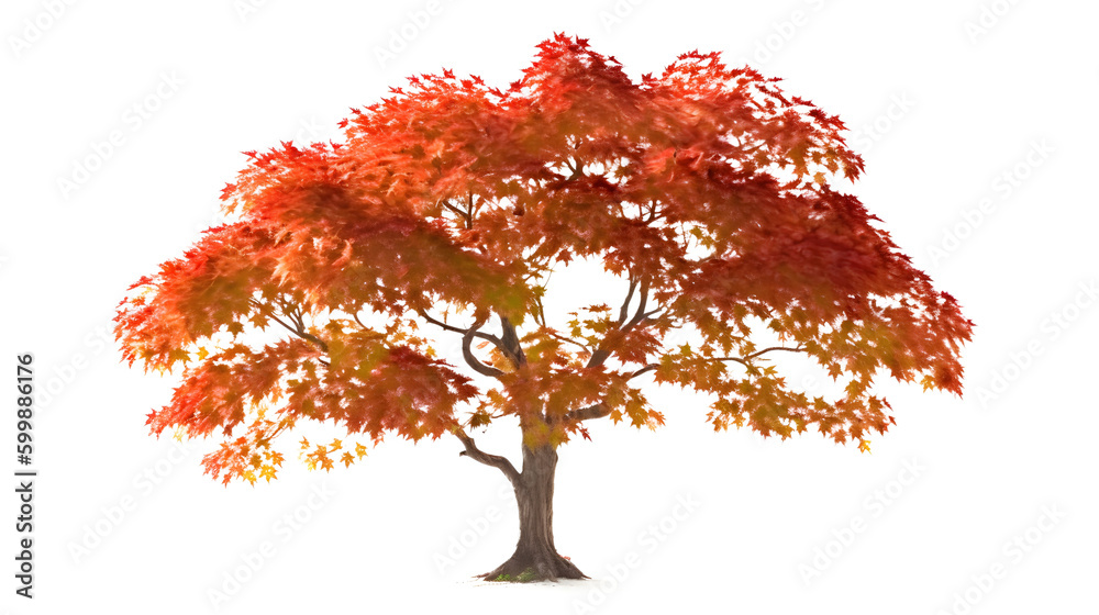 Maple tree isolated, transparent background png Generative AI Stock ...