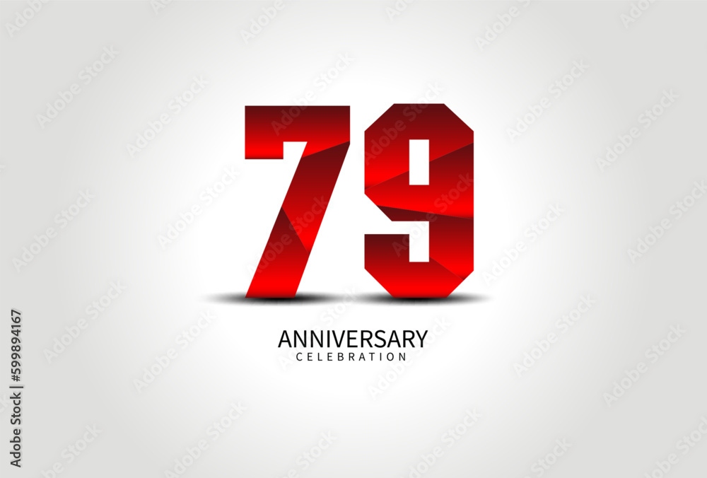 79 Year Anniversary Celebration Logo red vector, 79 Number Design, 79th ...