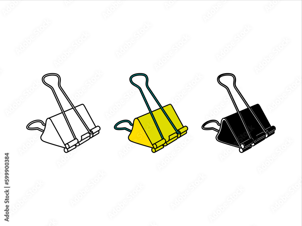 Binder Clip Clipart SVG Cut File | Binder Clip SVG | School Supplies ...