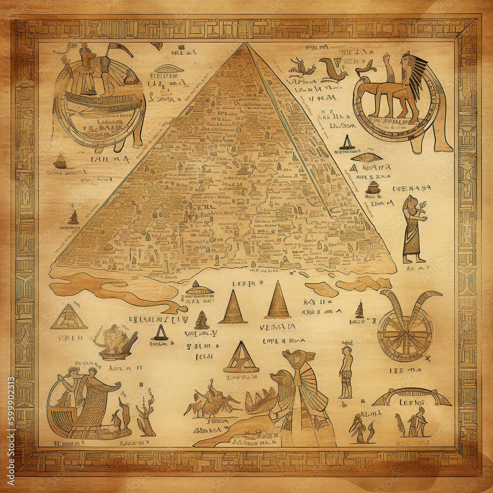 Reverse map, Egyptian literature, treasure map, ancient literature ...
